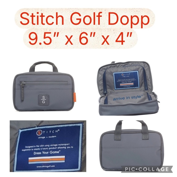 Stitch Golf | Bags | Stitch Golf Dopp Kit Gray | Poshmark
